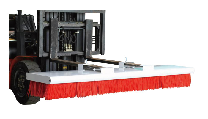 Fork truck mounted street sweeper attachment for forklift - Fujian ...